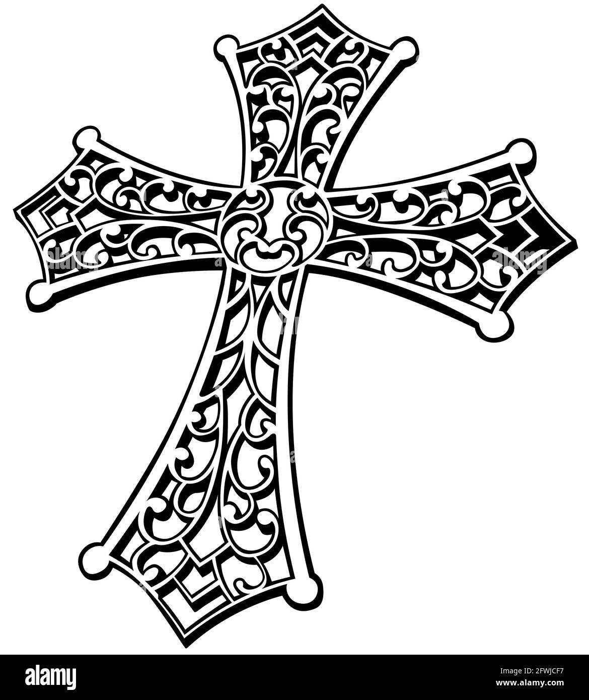 Cross carved Black and White Stock Photos & Images - Alamy