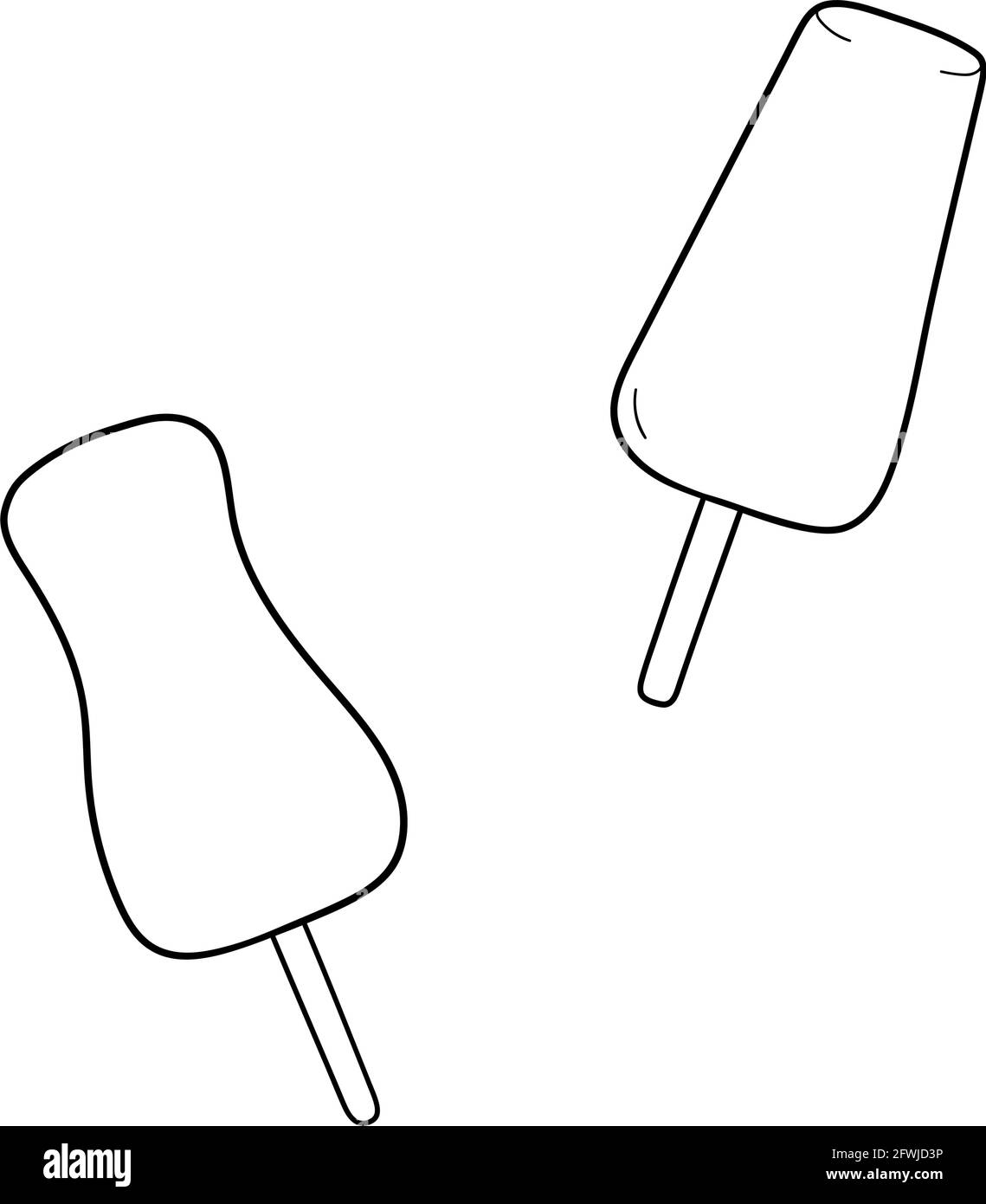 Hand Drawn Ice Cream Design Sketch Element For Menu Cafe Bistro