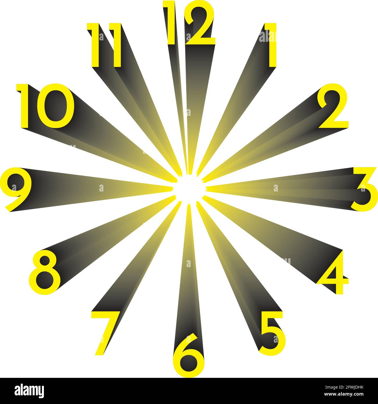 clock dial yellow and black on transparent background designer cut ...