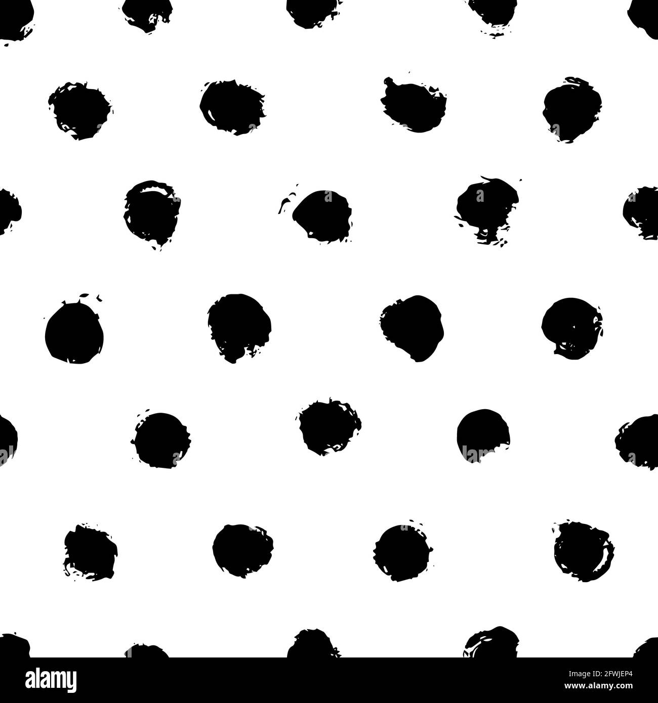Vector seamless pattern with abstract dots. Hand drawn style. Simple ...