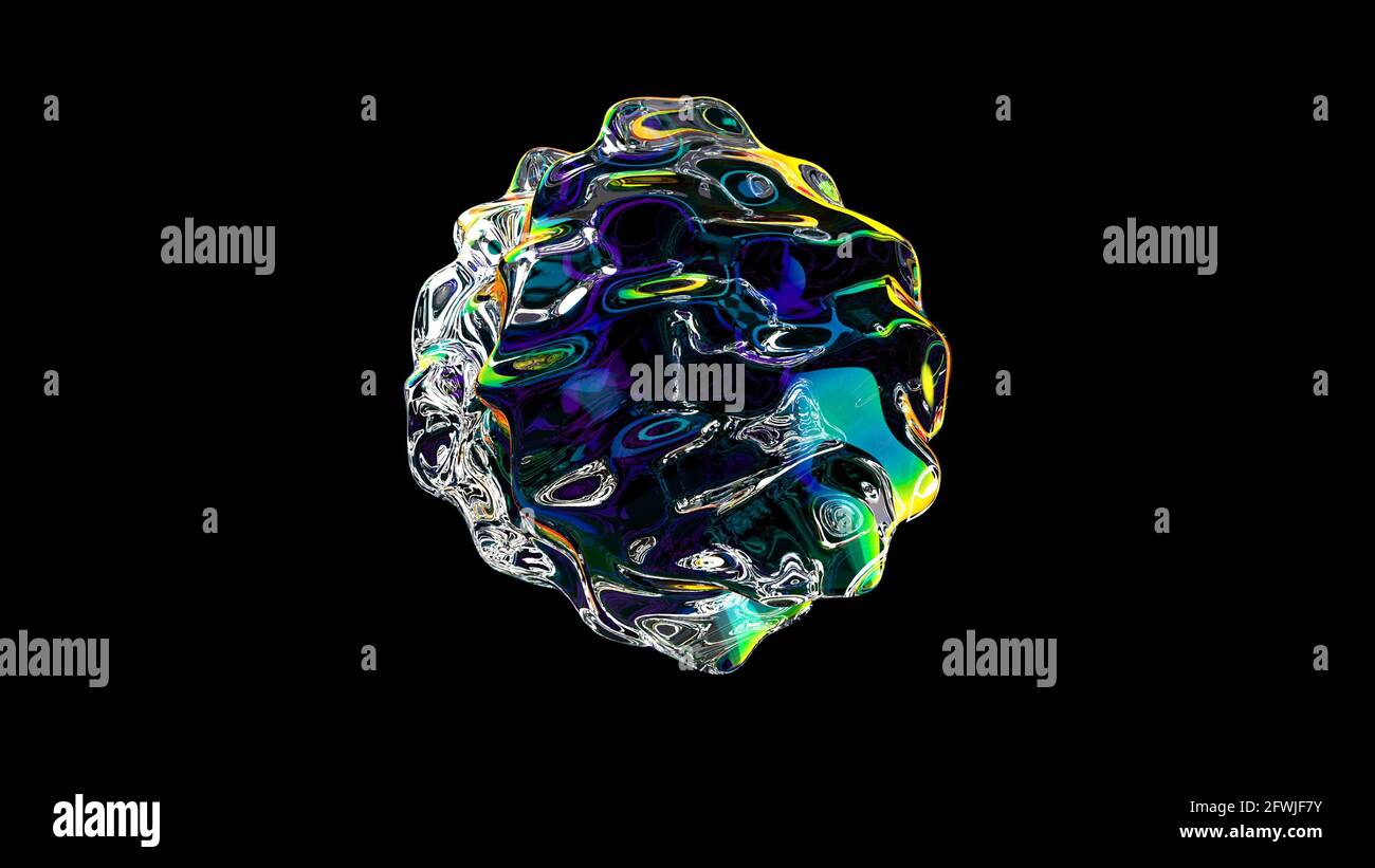 Rainbow smooth sphere holographic cloth ball able to loop seamless ...