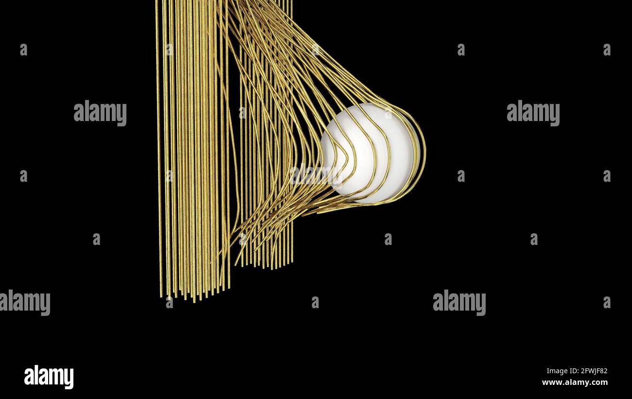 3d minimal motion Trendy Gold color Digital design concept art ...