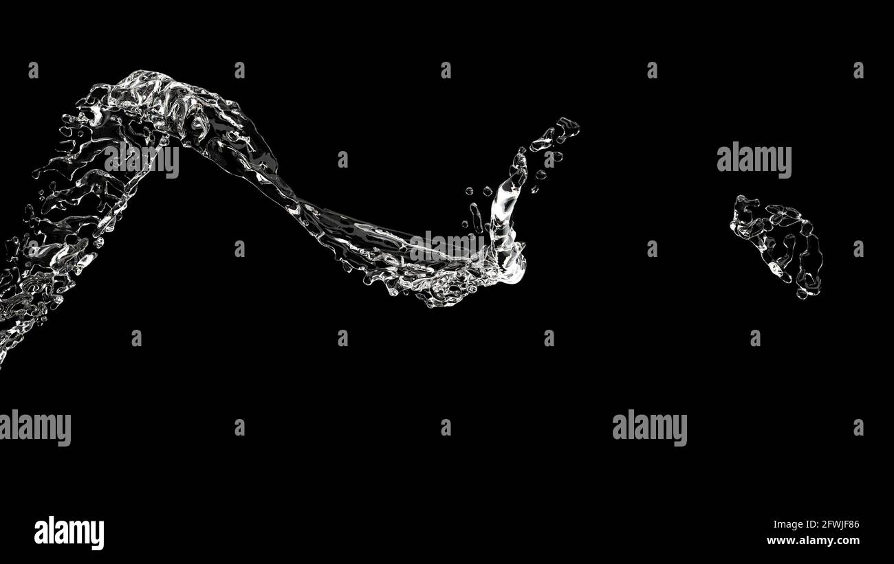 Abstract water jet stream 3d style Fresh nature super slow motion shot ...