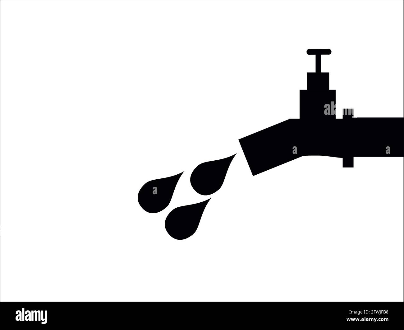 Illustration of running water through tap Stock Photo - Alamy