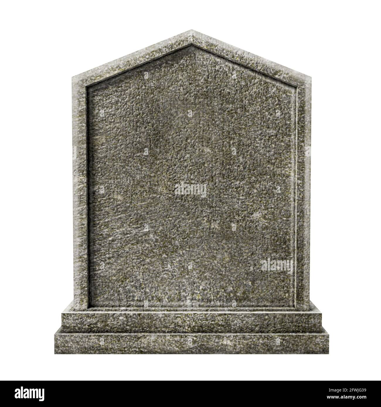 gravestone isolated on white background 3d illustration Stock Photo - Alamy