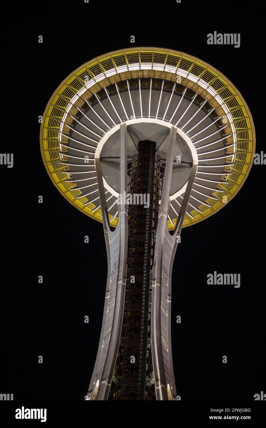 The iconic Space Needle in Seattle, built for the 1962 World's Fair ...