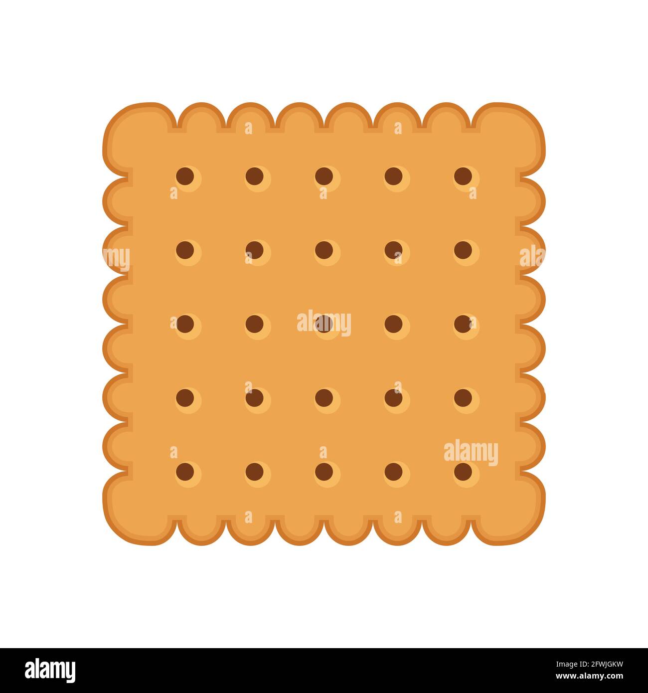 Simple biscuit icon on white background. Food icon. Vector Illustration ...