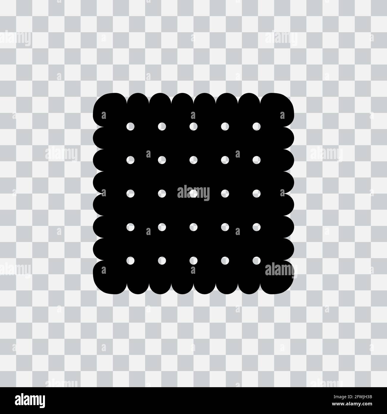 Simple biscuit icon on transparent background. Food icon. Vector ...