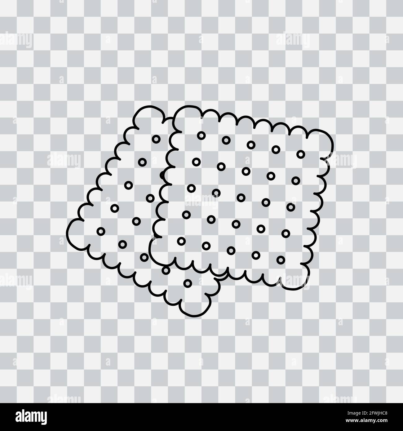 Simple biscuit icon on transparent background. Food icon. Vector Illustration Stock Vector Image ...