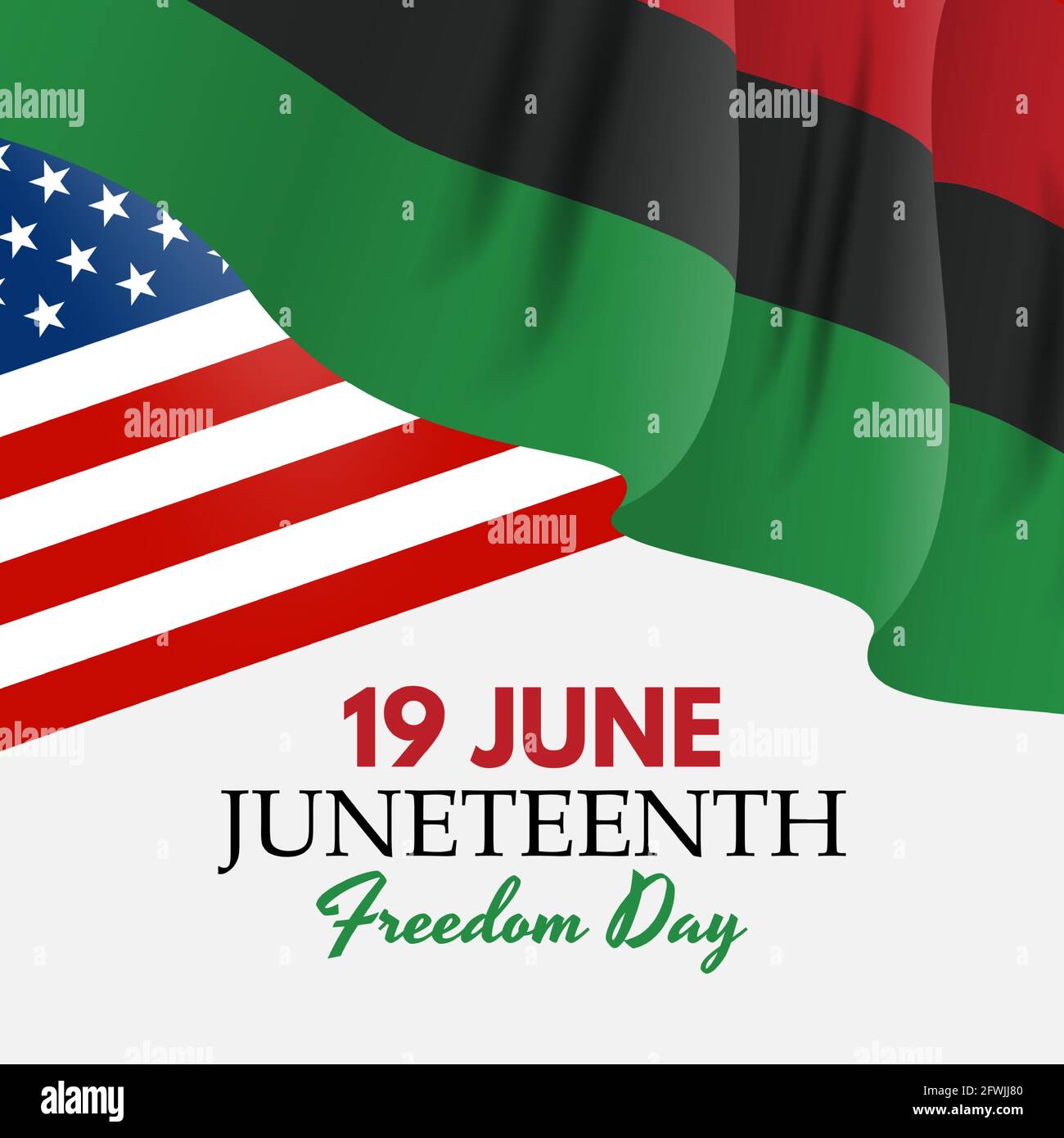 19 June African American Emancipation Day. Juneteenth Freedom Day. 19 ...
