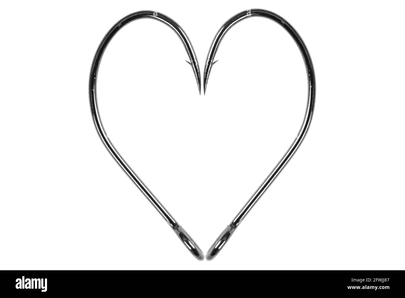 Fish Hook Heart Clip Art