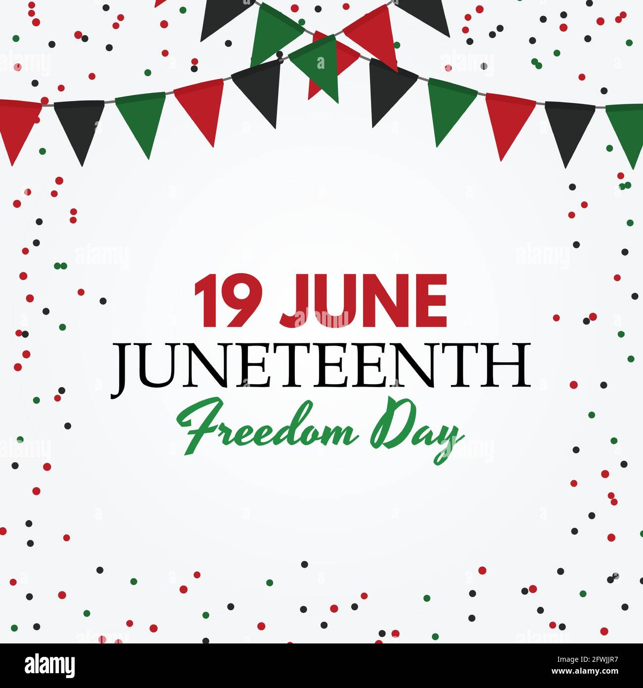 19 June African American Emancipation Day. Juneteenth Freedom Day. 19 ...