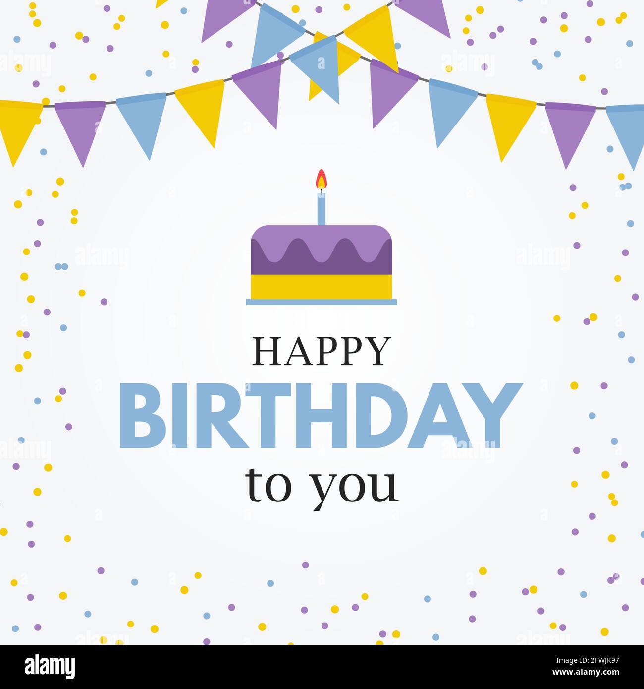 Happy Birthday simple card background. Vector Illustration Stock Vector ...