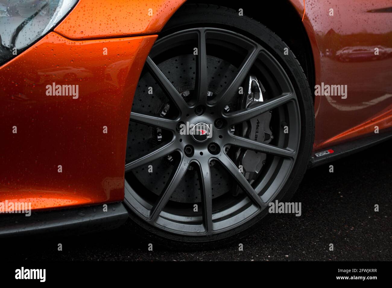 Dark Gray Car With Rims