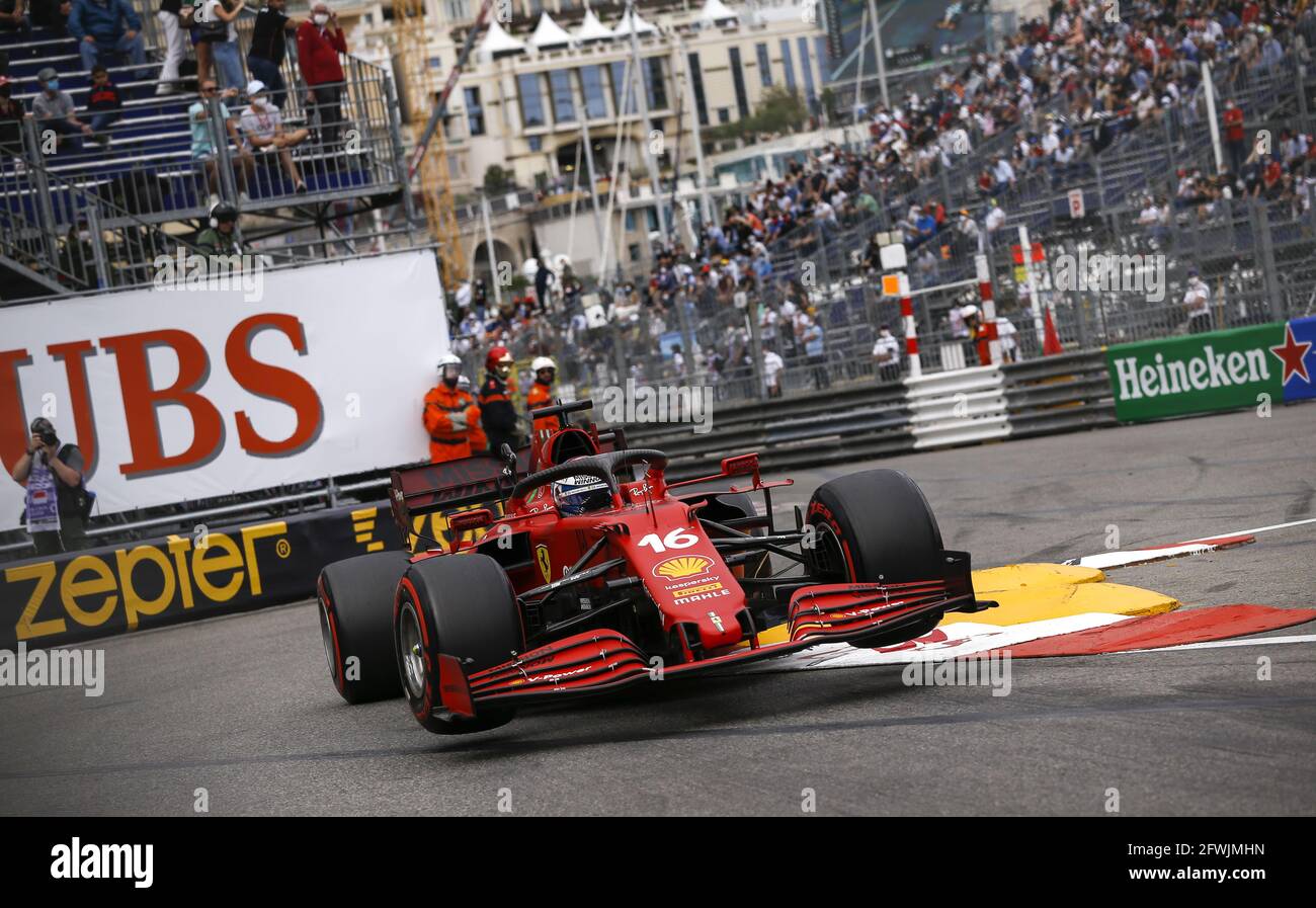 16 LECLERC Charles (mco), Scuderia Ferrari SF21, action during the 2021 Formula One World ...
