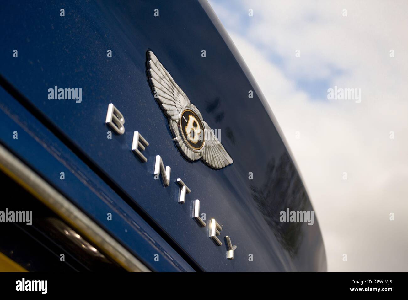 The Bentley Anniversary Wings Badge And Writing On The Rear Boot Lid Of ...