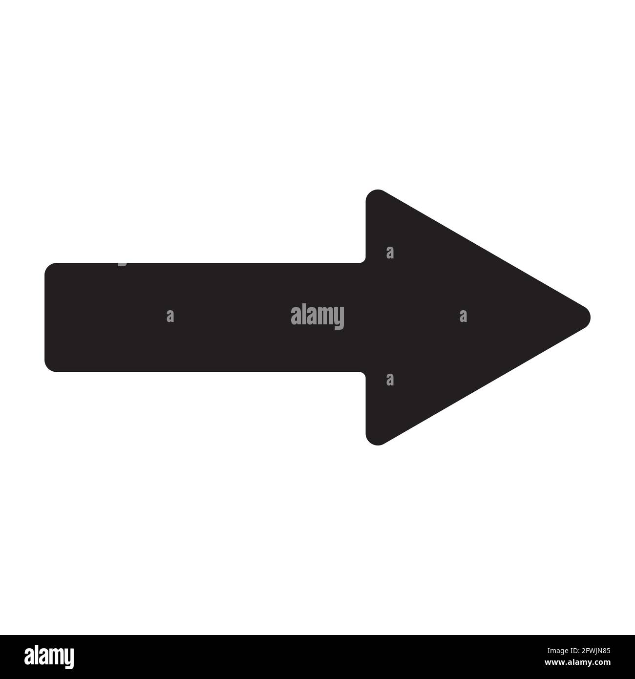 Black and white arrow. Vector Illustration. EPS10 Stock Vector Image ...