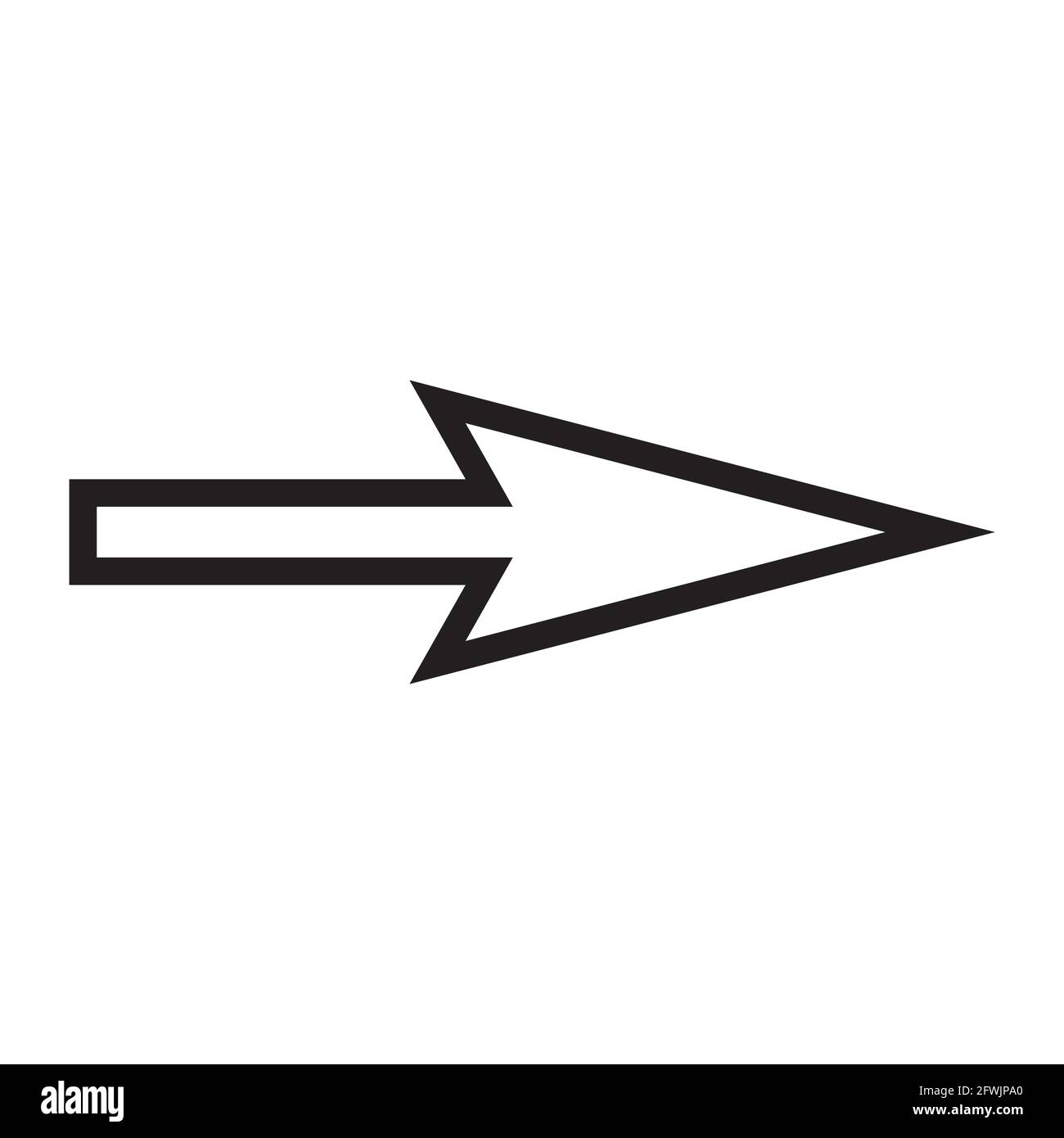 Black and white arrow. Vector Illustration. EPS10 Stock Vector Image ...