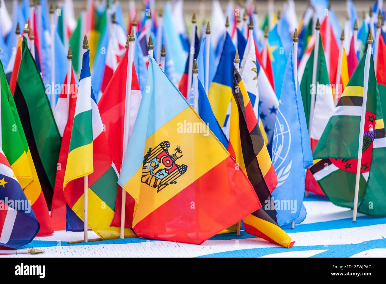 Flags of united nations member countries hi-res stock photography and ...