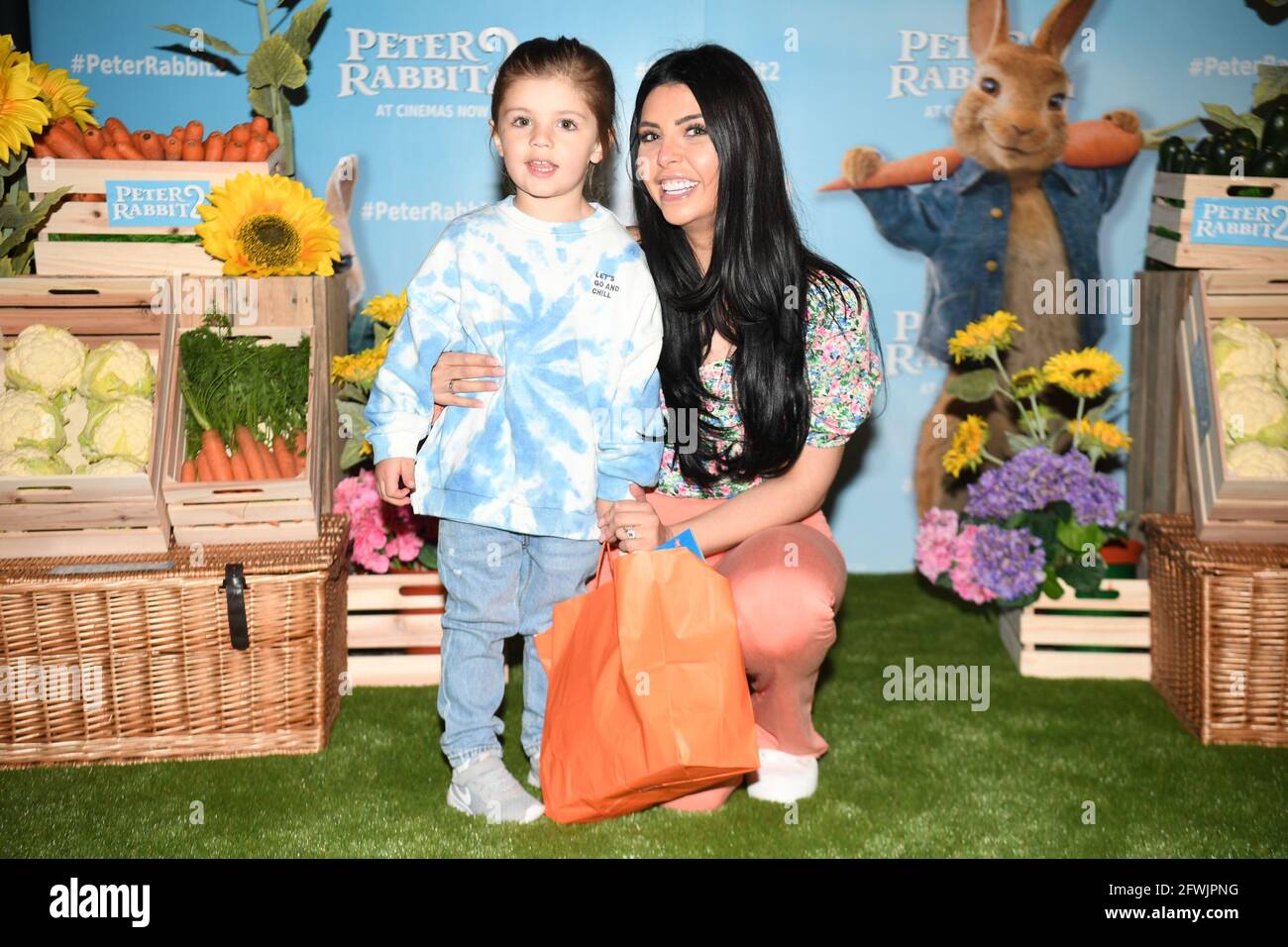 Cara De La Hoyde Massey, and son Freddie-George, arriving for the gala ...