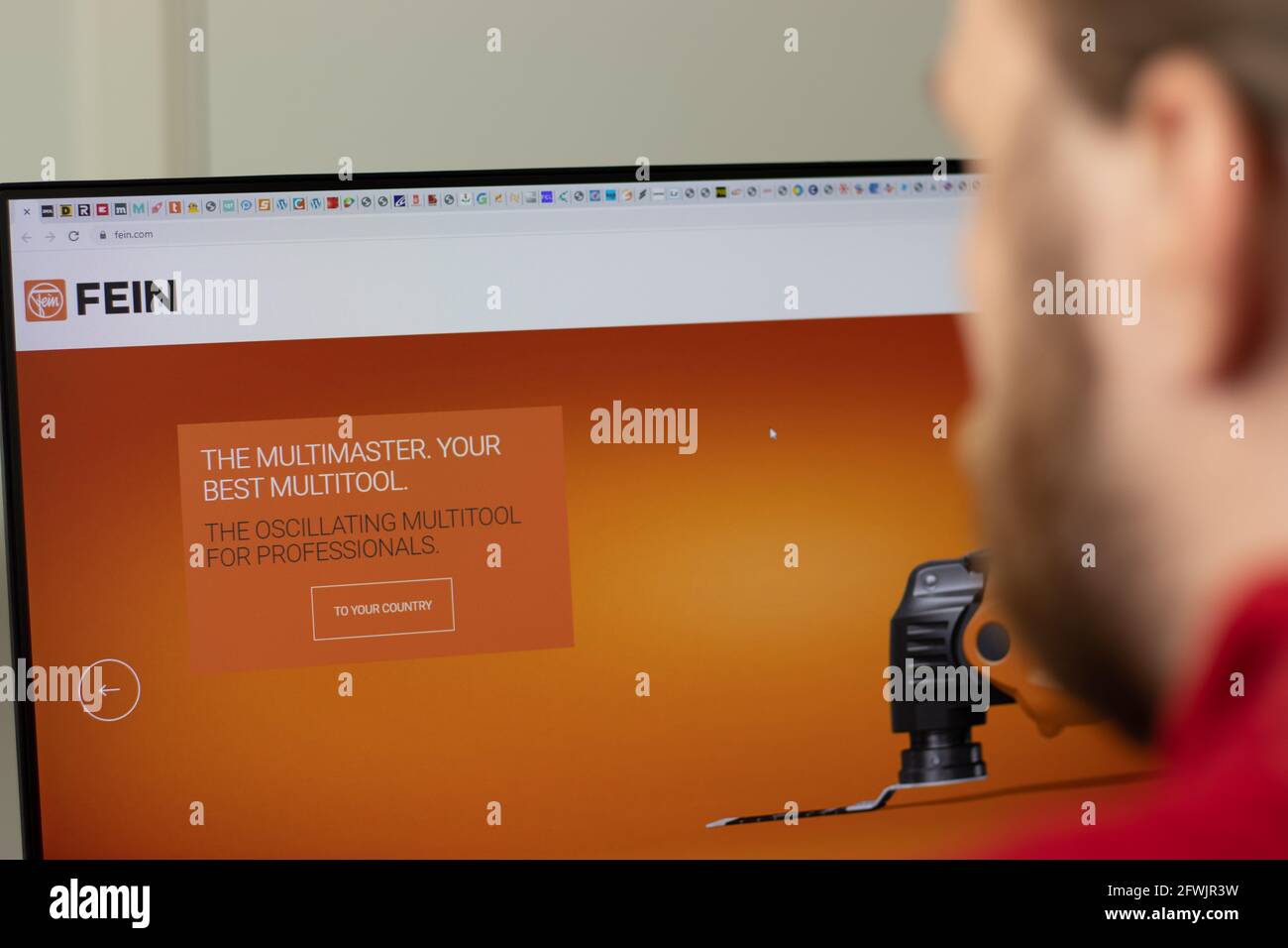 New York, USA - 1 May 2021: Fein company website with logo on screen ...