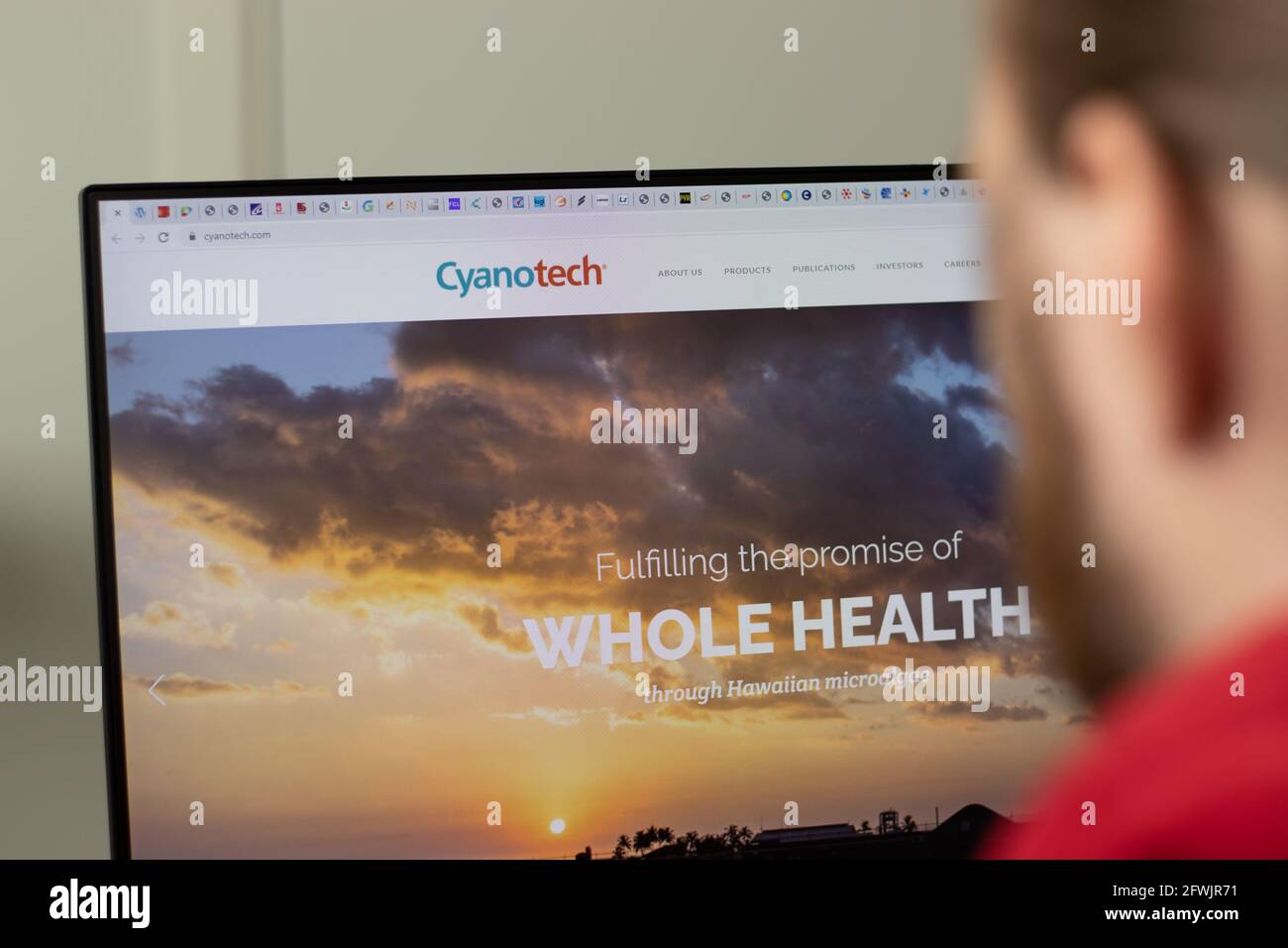 New York, USA - 1 May 2021: Cyanotech Corporation company website with ...