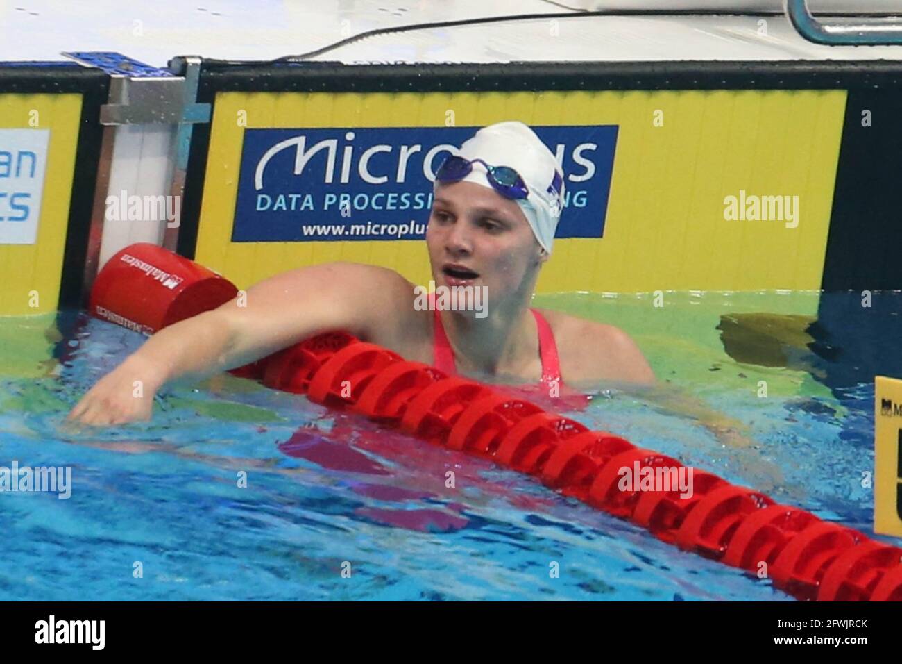 Marie Wattel of France Final 100 m Freestyle during the 2021 LEN ...