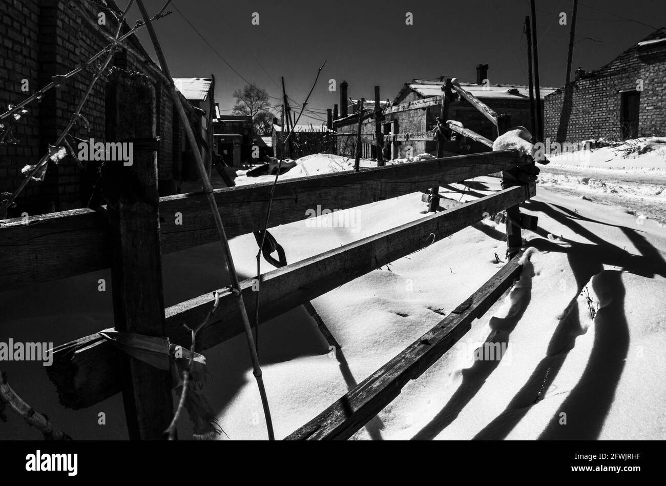 Rural rhythm of snow Stock Photo - Alamy