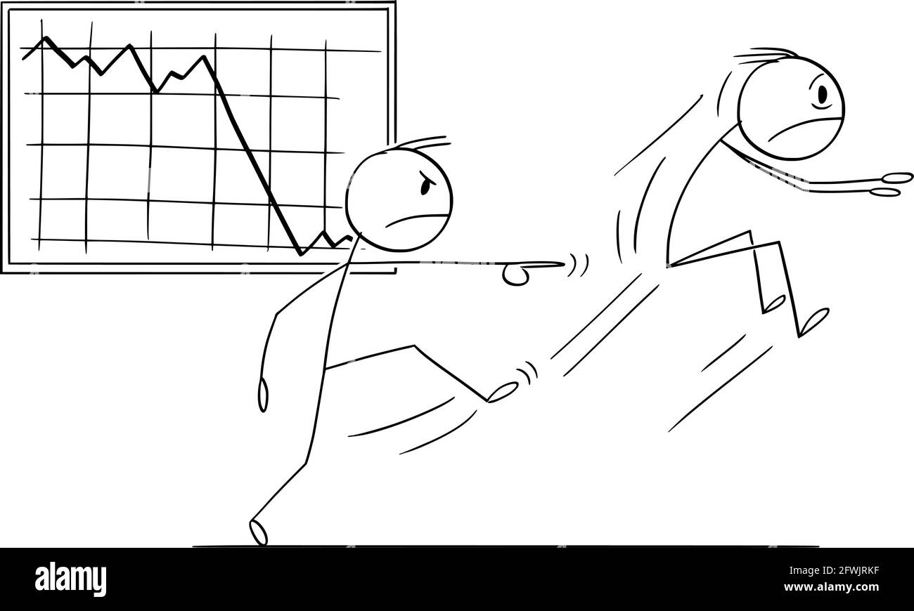 Fired cartoon character Cut Out Stock Images & Pictures - Alamy