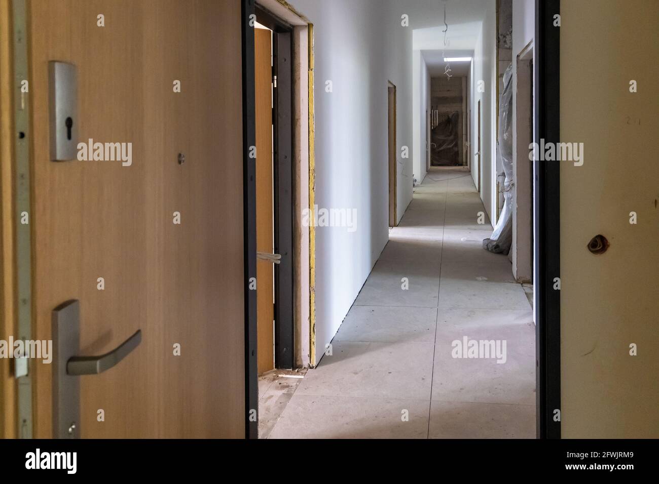 Apartment under construction in the new european housing estate Stock ...