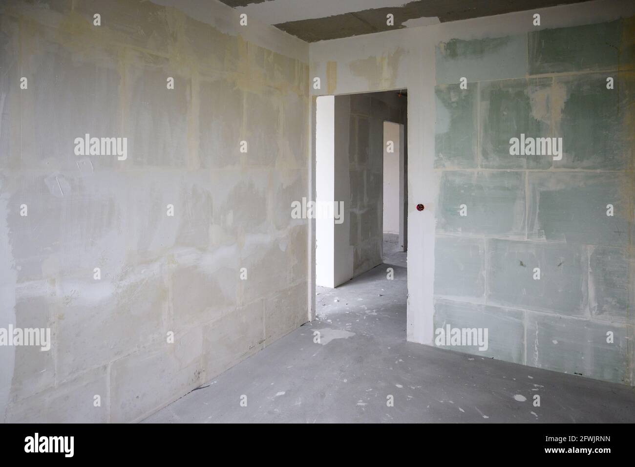 Apartment under construction in the new european housing estate Stock ...