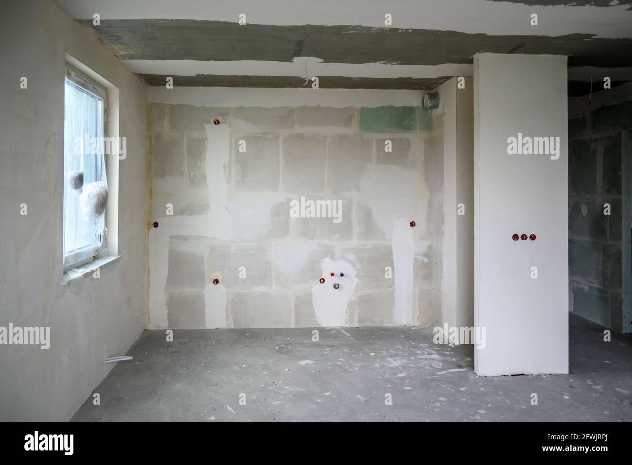 Apartment under construction in the new european housing estate Stock ...