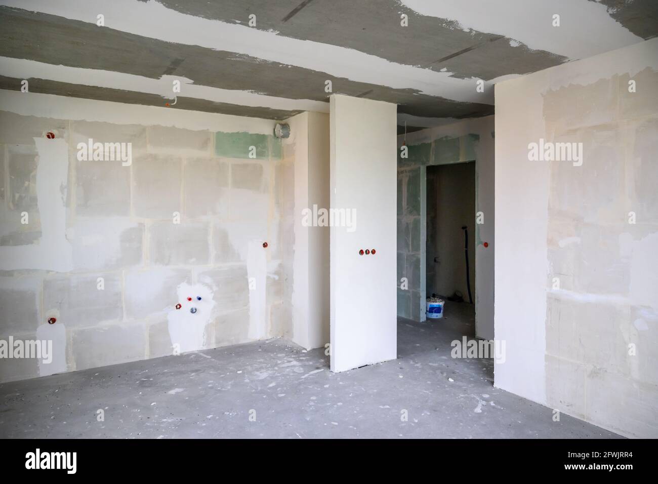 Apartment under construction in the new european housing estate Stock ...