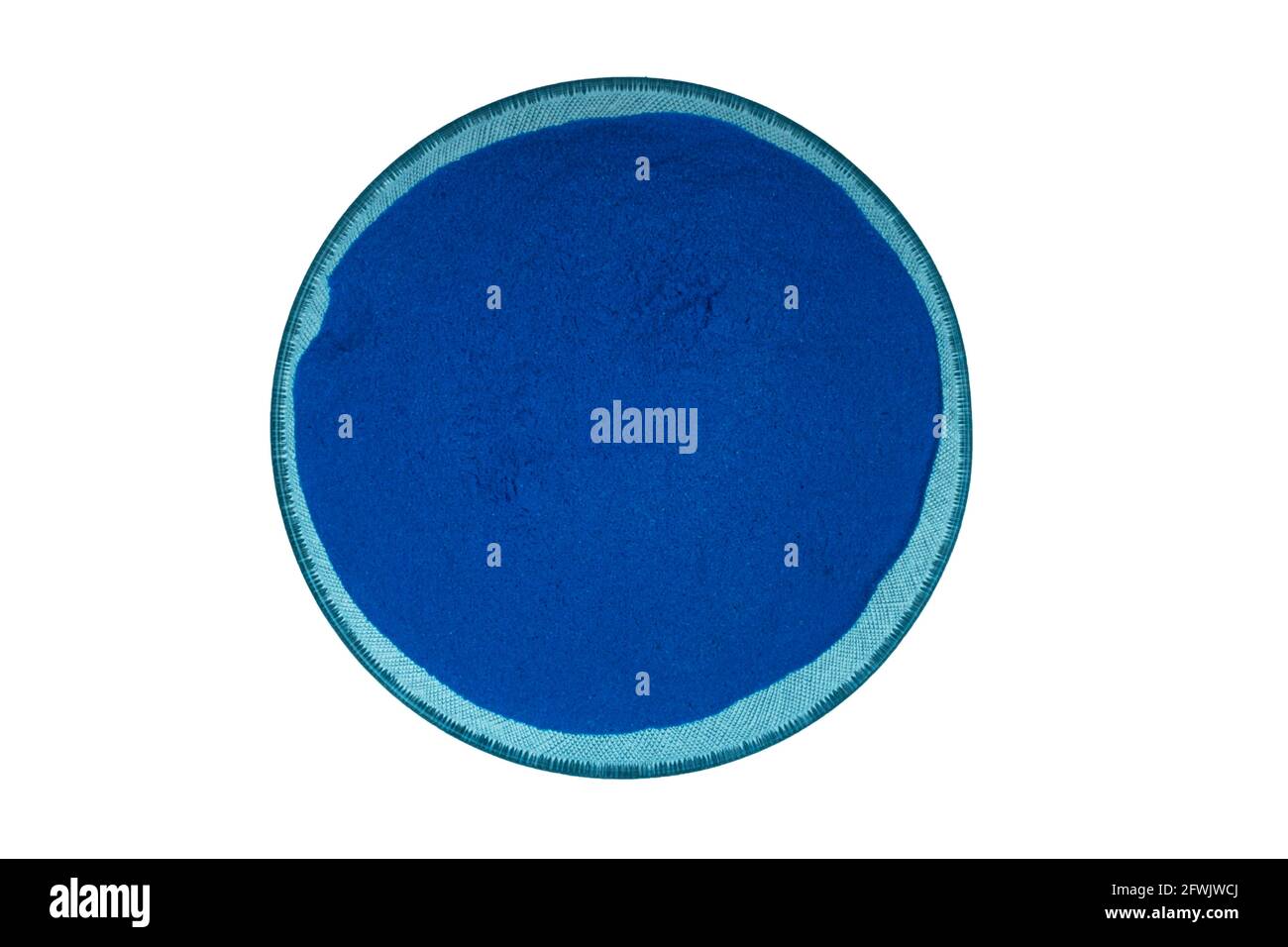 Rangoli Color in Bowl, Blue Color Isolated in White Background Stock ...