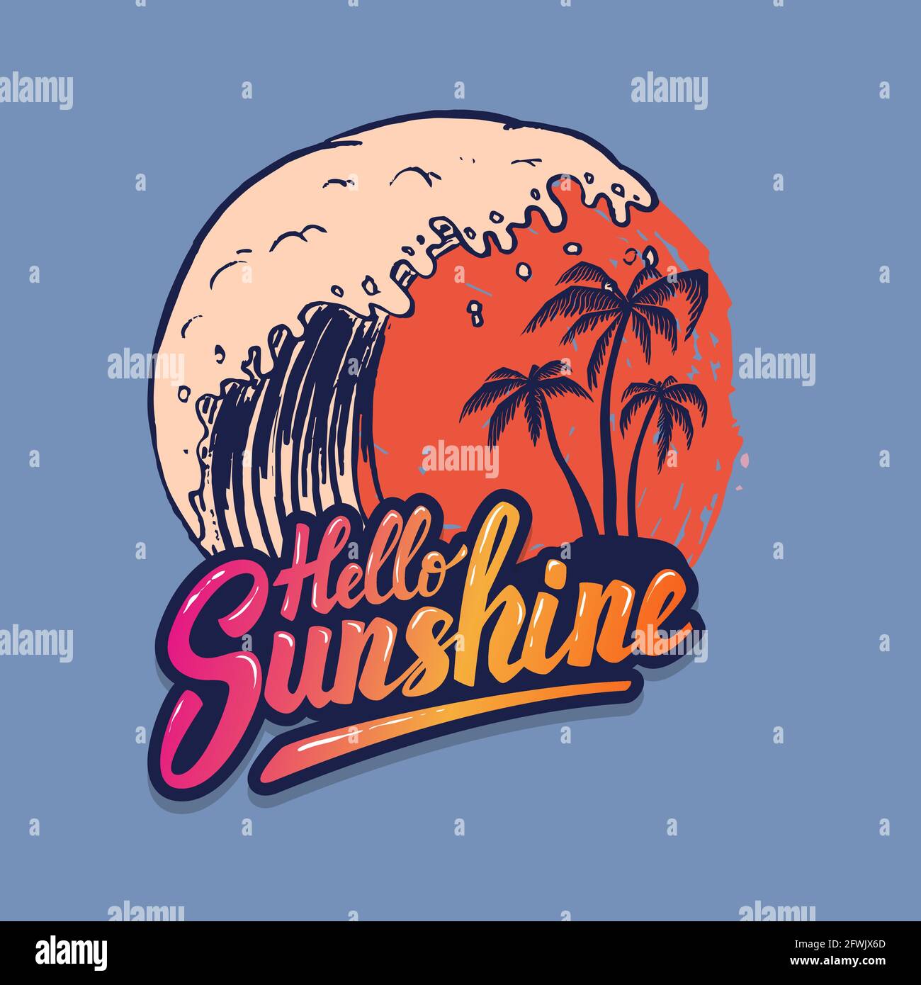 Hello sunshine logo Stock Vector Images - Alamy