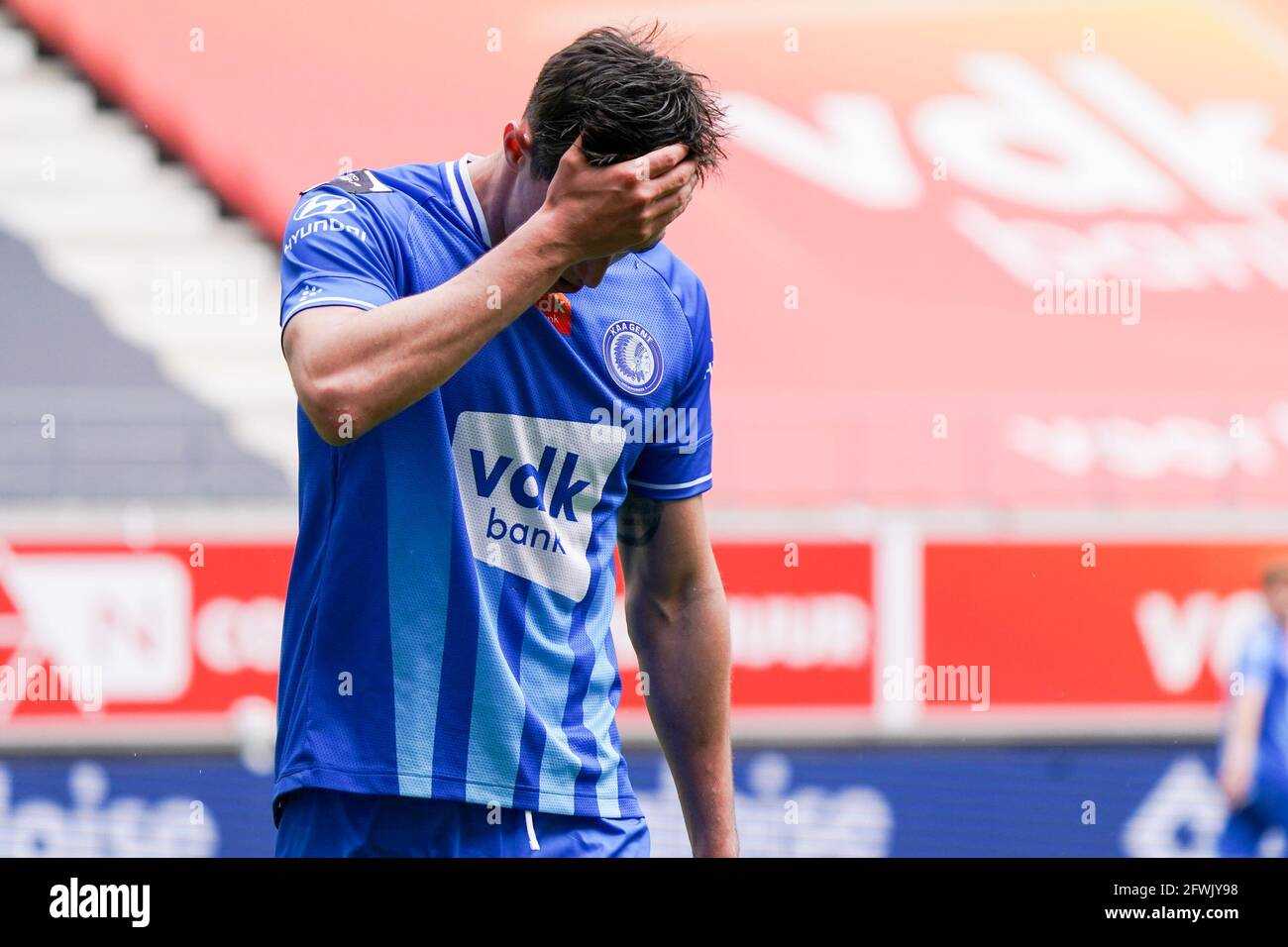 GENT, BELGIUM - MAY 13: Roman Yaremchuk of KAA Gent during the jupiler ...