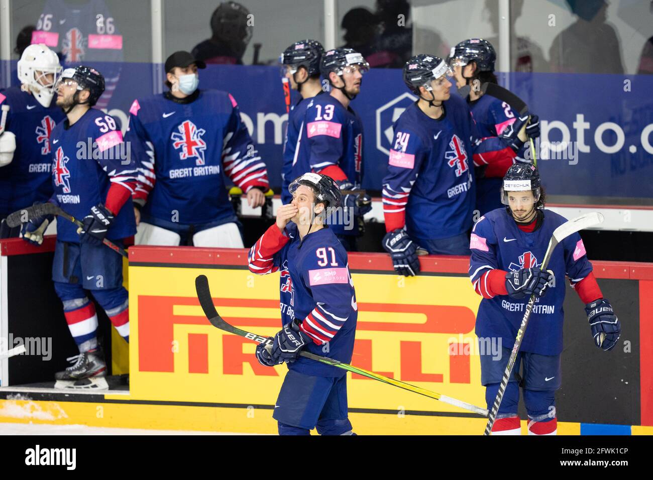 Riga, Olympic Sports Centre, Great, UK. 23rd May, 2021. vs Slovakia ...