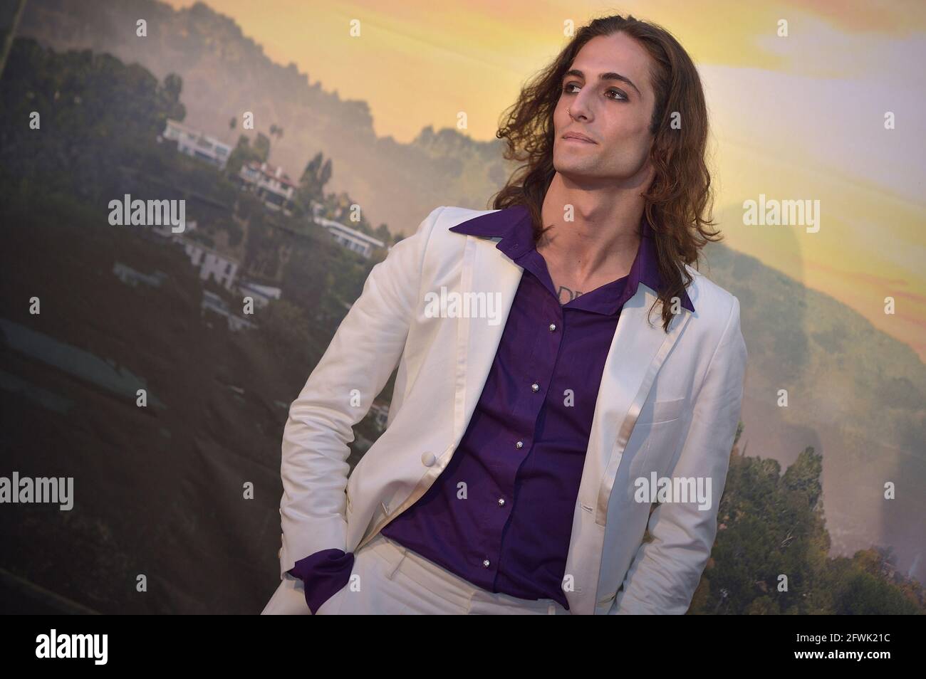 Rome, Italien. 23rd May, 2021. The Italian lead singer of the Maneskin ...