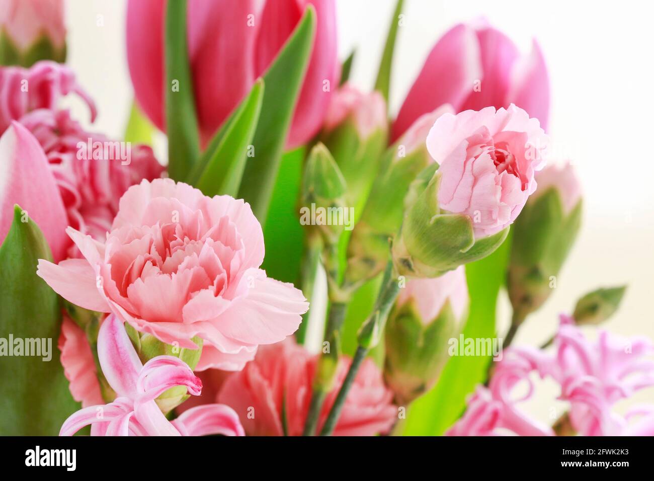 Beautiful bouquet of spring flowers. Home decor Stock Photo - Alamy