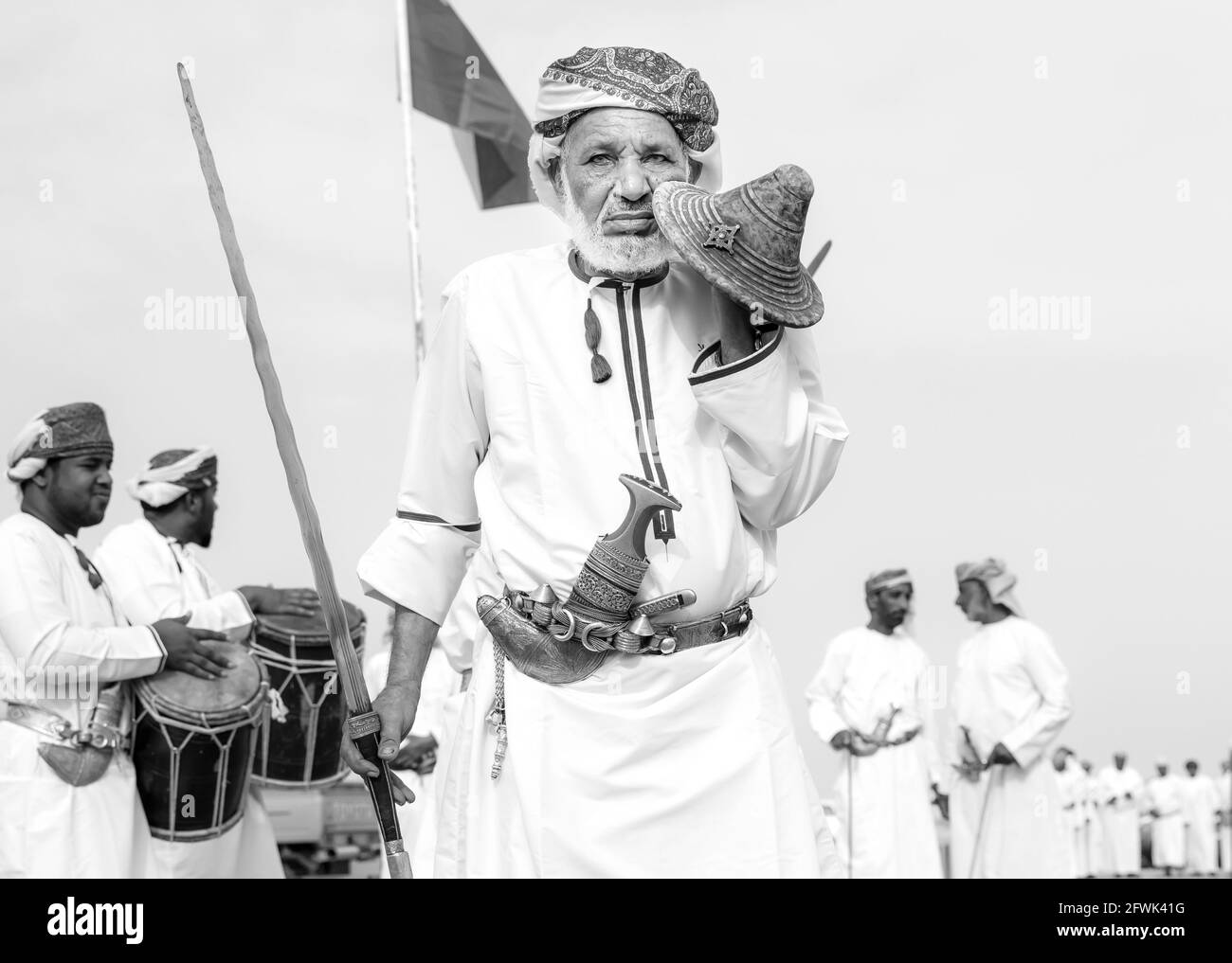 Oman sultanate oman nizwa city Black and White Stock Photos & Images ...