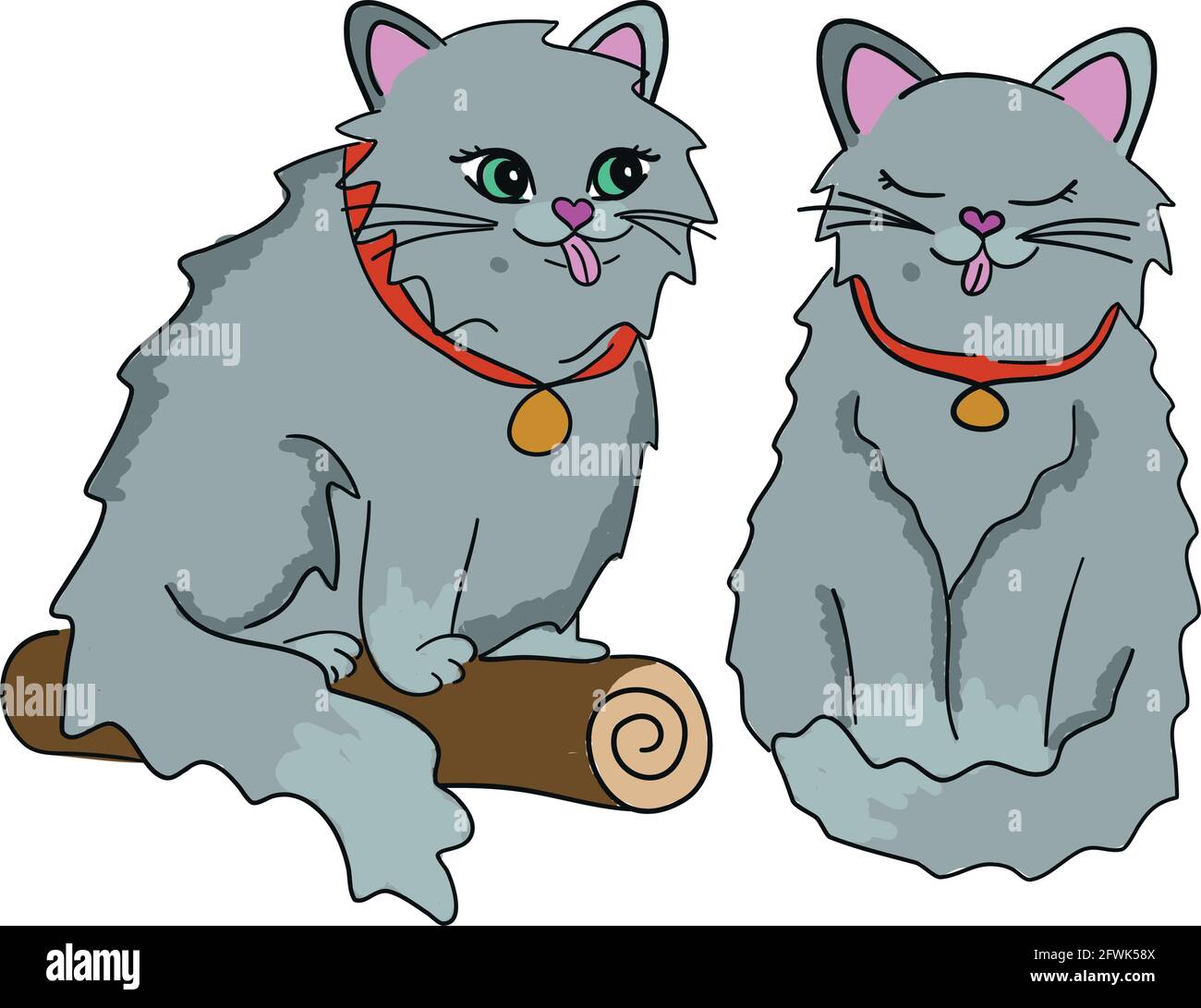 Cats artwork Stock Vector Images - Alamy