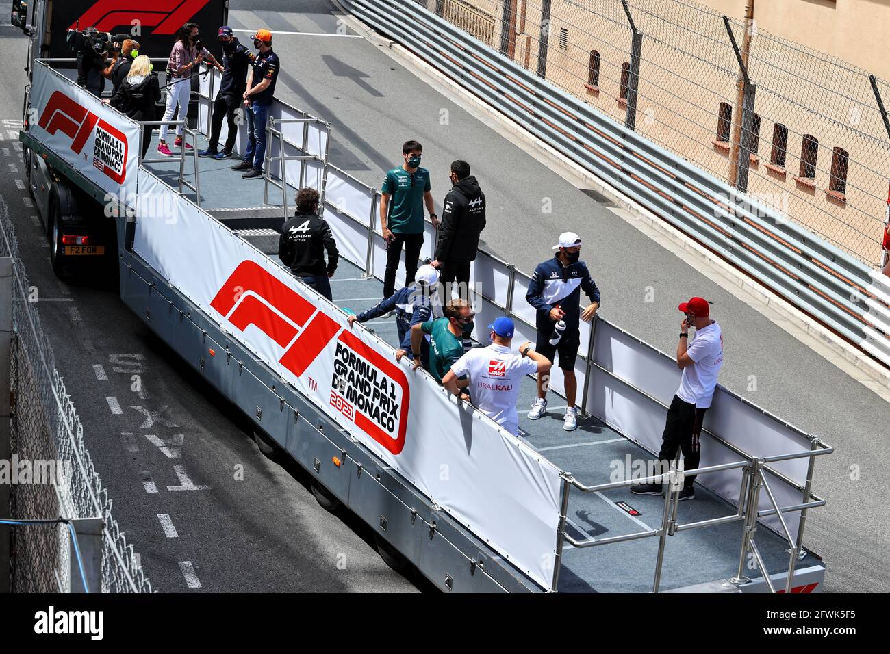 Drivers parade. Monaco Grand Prix, Sunday 23rd May 2021. Monte Carlo ...
