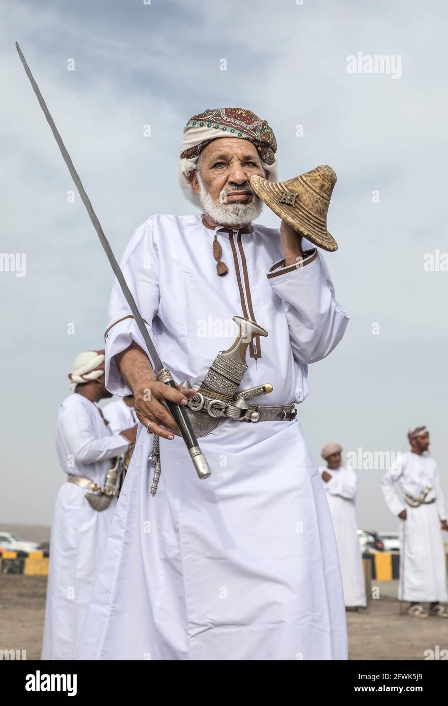 khadal, Oman,28th April 2018: omani men in traditional clothing Stock ...