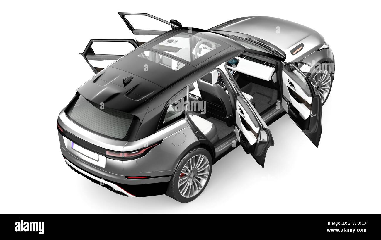 3D render of luxury SUV car with studio lighting Stock Photo - Alamy