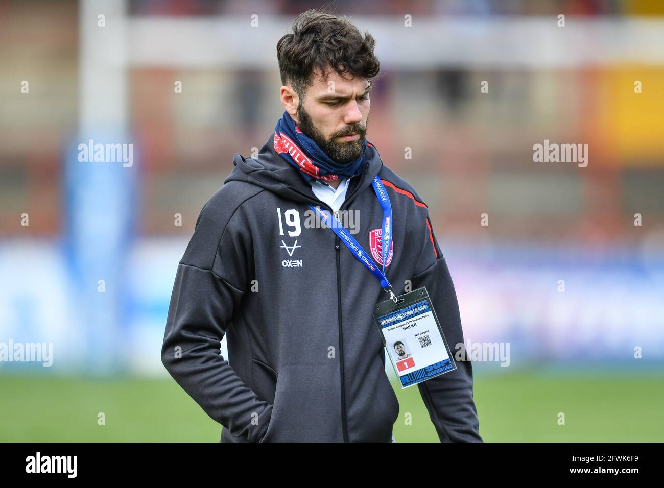 Will Dagger (19) of Hull KR arrives at The Mobile Rocket Stadium Stock ...