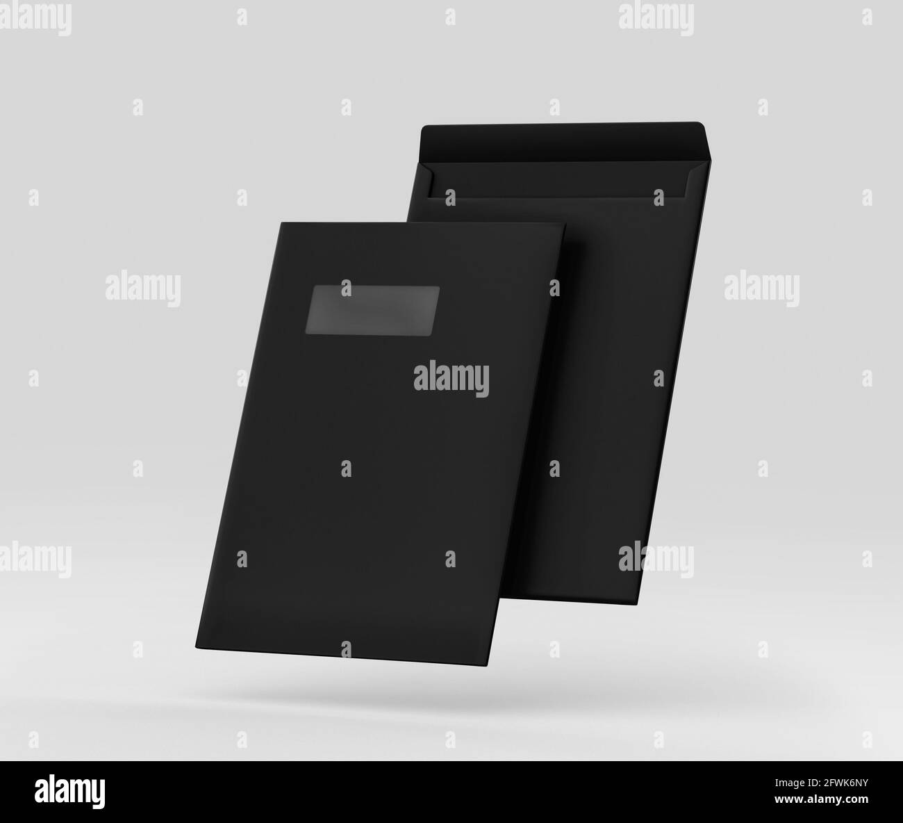 Realistic Black Envelope C4/A4 mockup, Dark letter paper, c4 a4 c3 a3 ...
