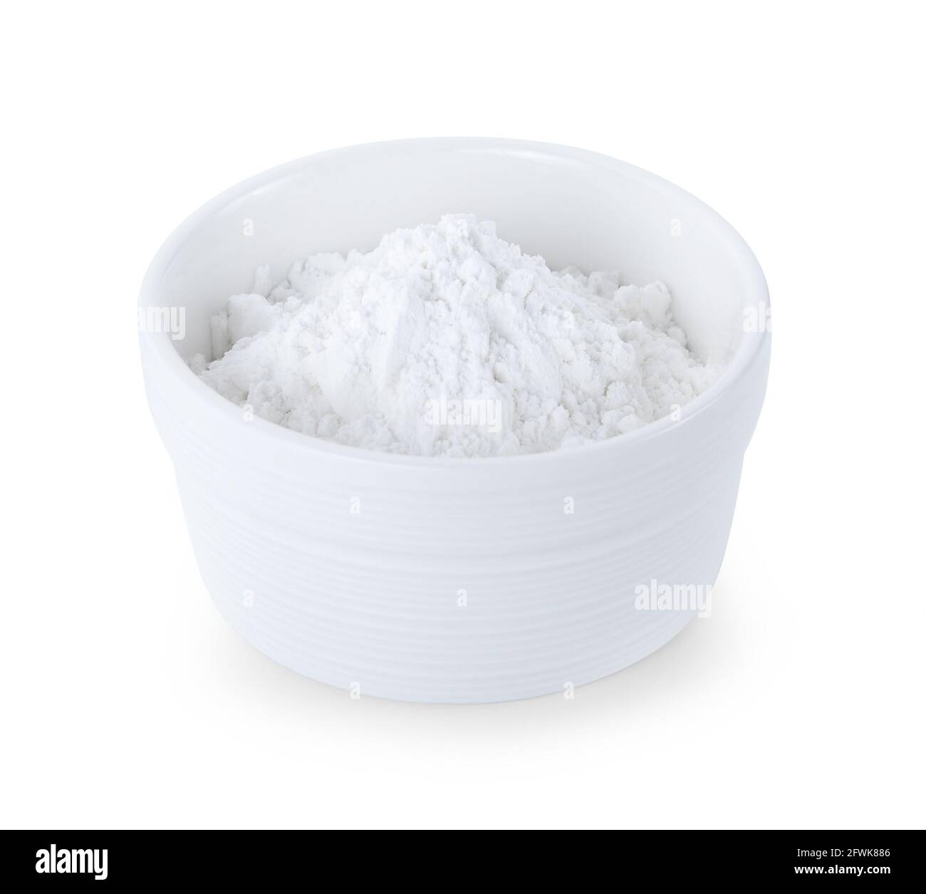 tapioca flour isolated on white background Stock Photo - Alamy