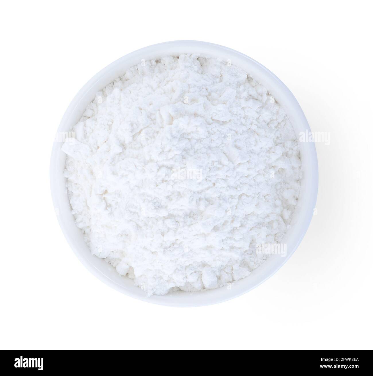 tapioca flour isolated on white background Stock Photo - Alamy