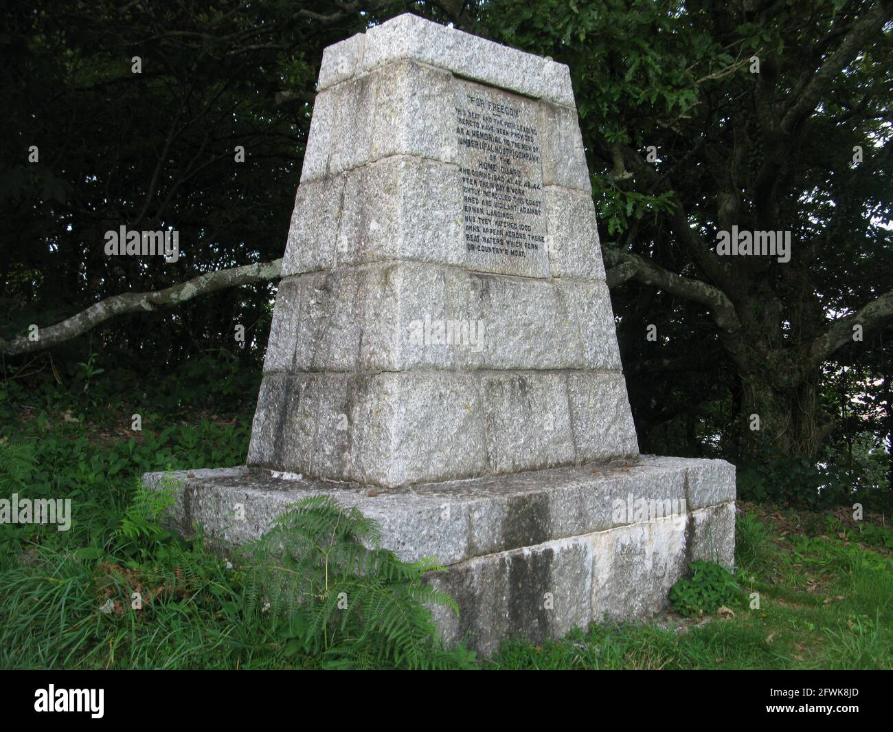 For freedom memorial. Port Pendennis. South west coast path. Lizard ...