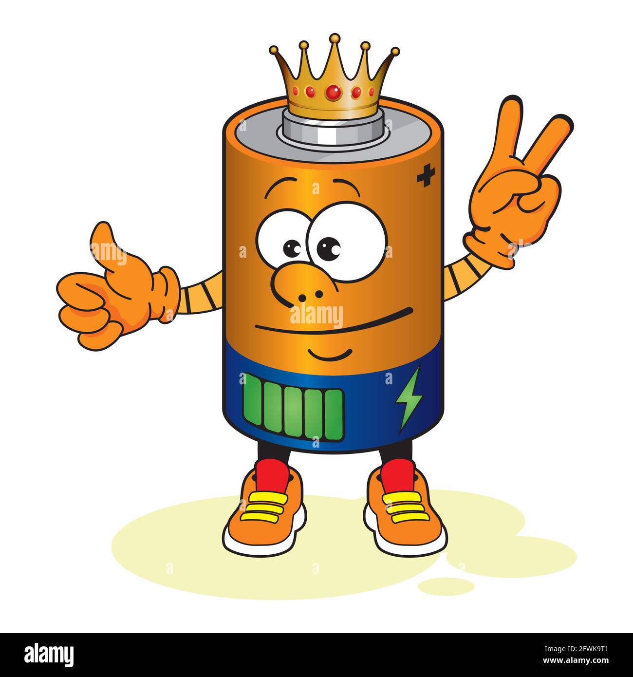 Cute Cartoon Battery. Energy Hero. Battery emoji mascot. Rechargeable ...